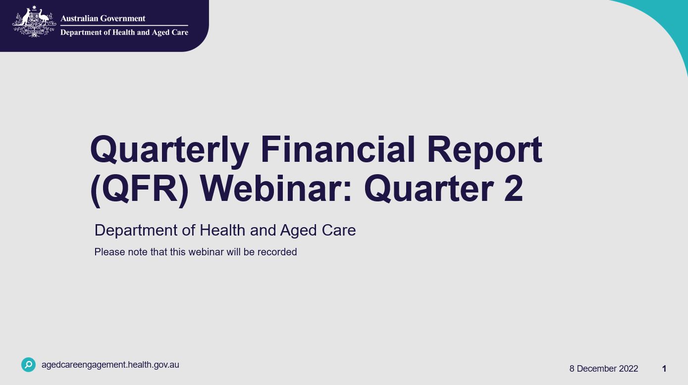 Quarterly Financial Report webinar video – December 2022 | Australian ...