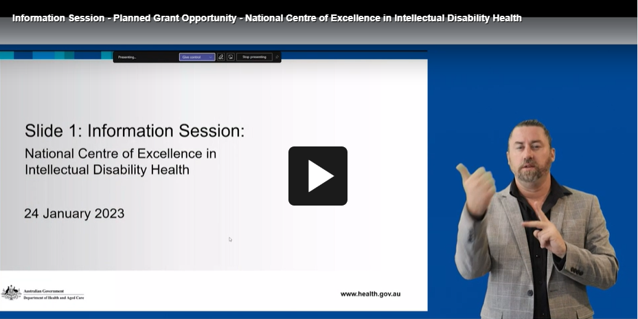 National Centre of Excellence in Intellectual Disability Health ...
