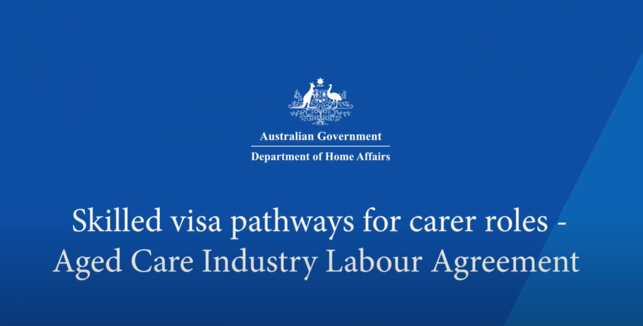 Aged care Industry Labour Agreement – webinar recording | Australian Government Department of ...