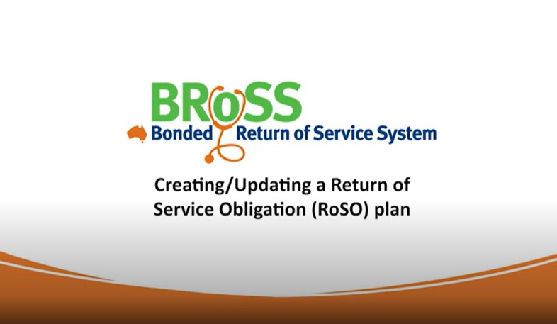 Creating/updating a Return of Service Obligation (RoSO) – BRoSS video ...