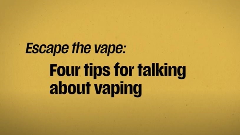 Escape the vape: tips for talking about vaping – animation | Youth ...
