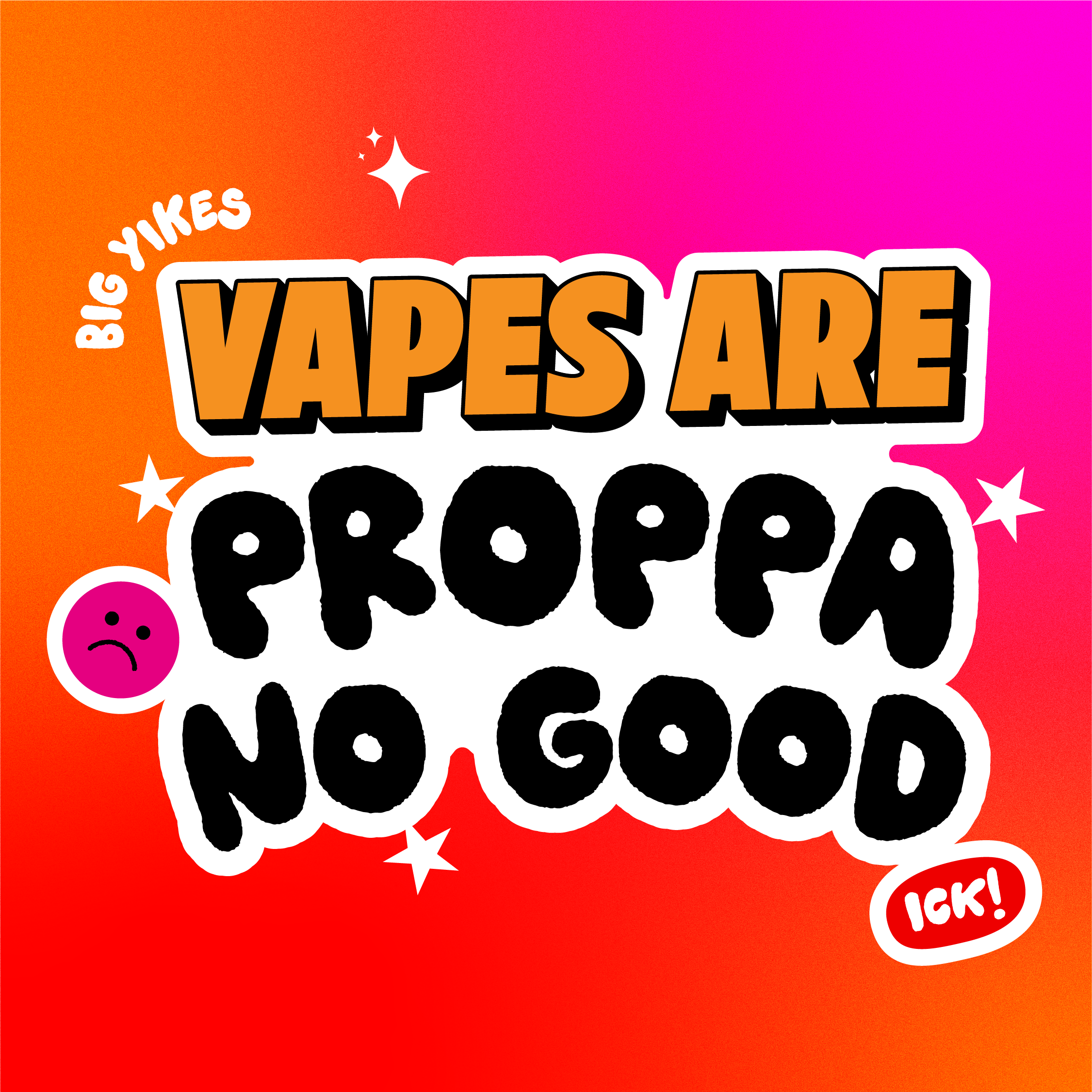 Vapes are proppa no good – First Nations social media tile (1080 x 1080 ...