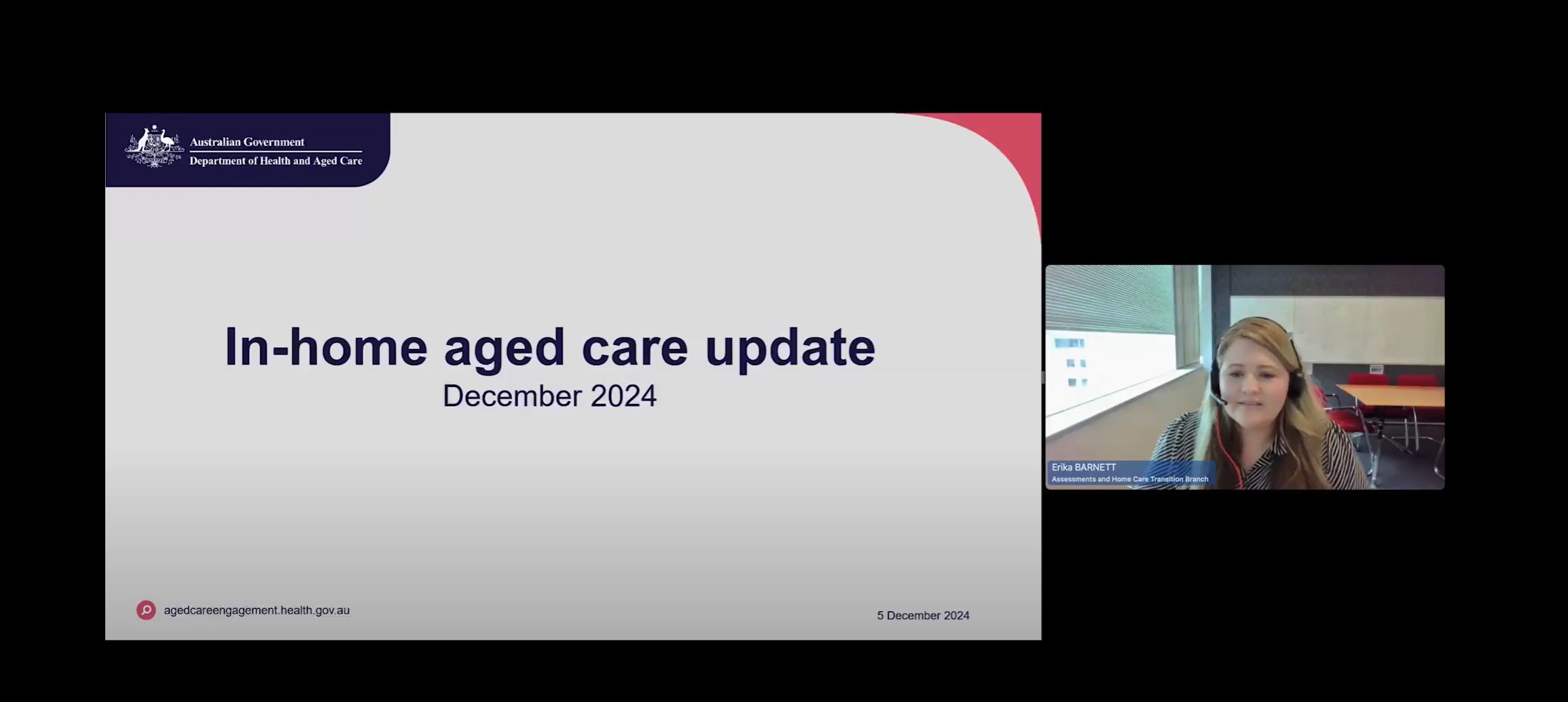 In-home aged care update – Webinar | Australian Government Department of Health, Disability and ...