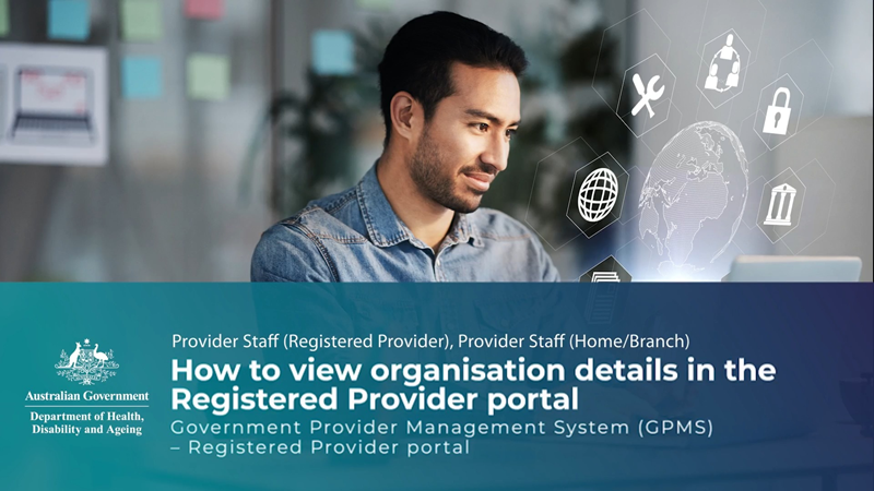 GPMS - How to view organisation details in the Registered Provider ...