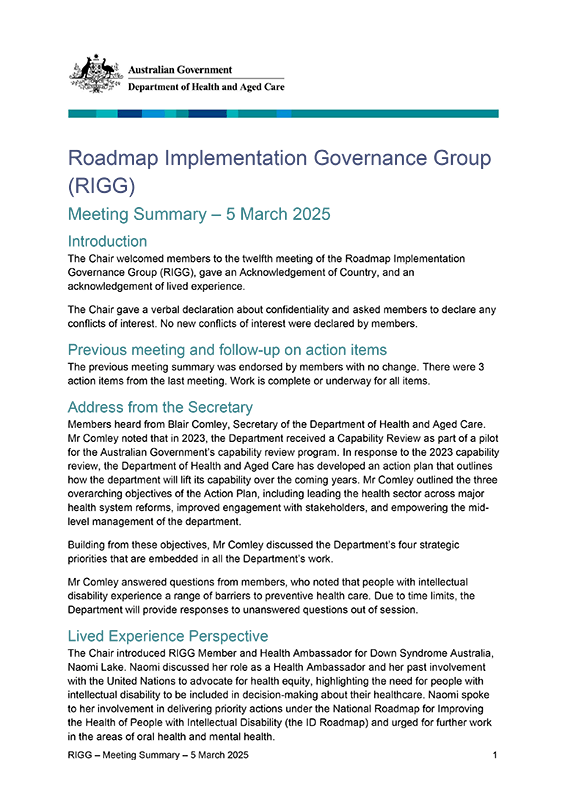 Disability and carer resources | Australian Government Department of ...