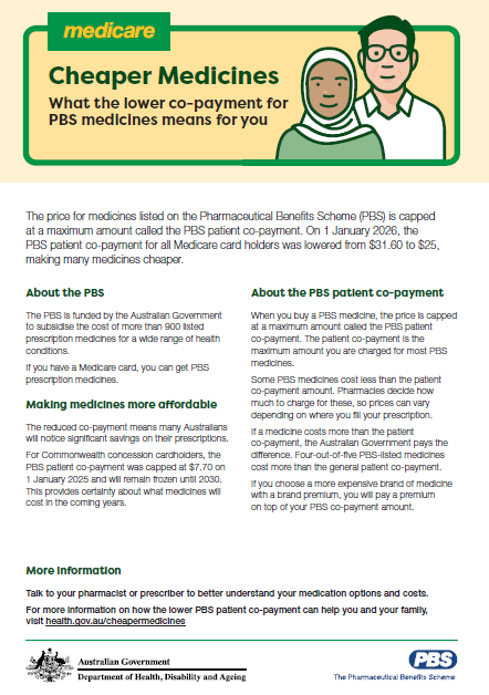PBS price reduction: What the lower co‑payment means for you – Fact ...