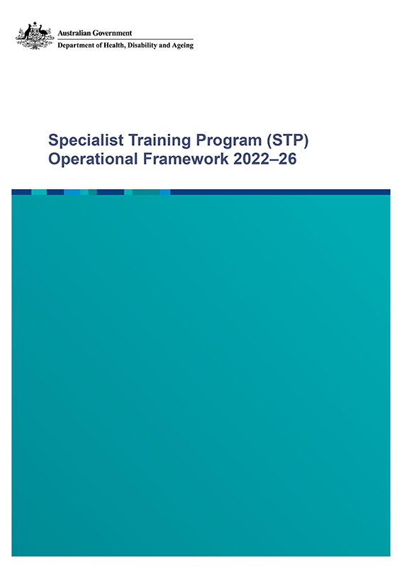 Specialist Training Program operational framework | Australian ...