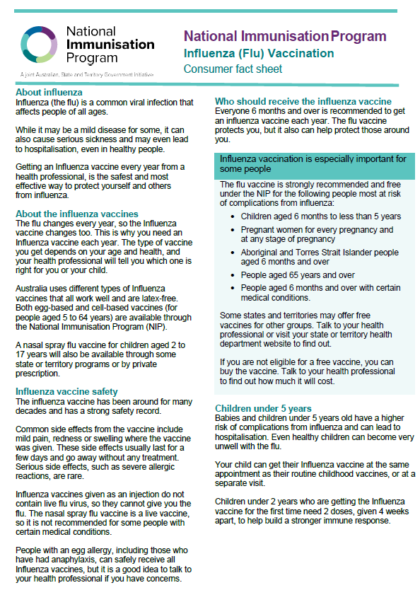 Getting vaccinated against influenza – Resource collection | Influenza ...