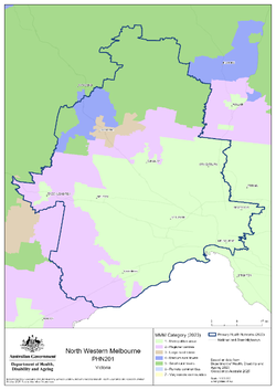 North Western Melbourne (Vic) Primary Health Network (PHN) map ...