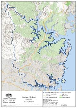 Northern Sydney (NSW) Primary Health Network (PHN) map – topographic ...