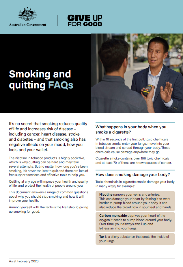 Resources | Give up for good | Australian Government Department of ...
