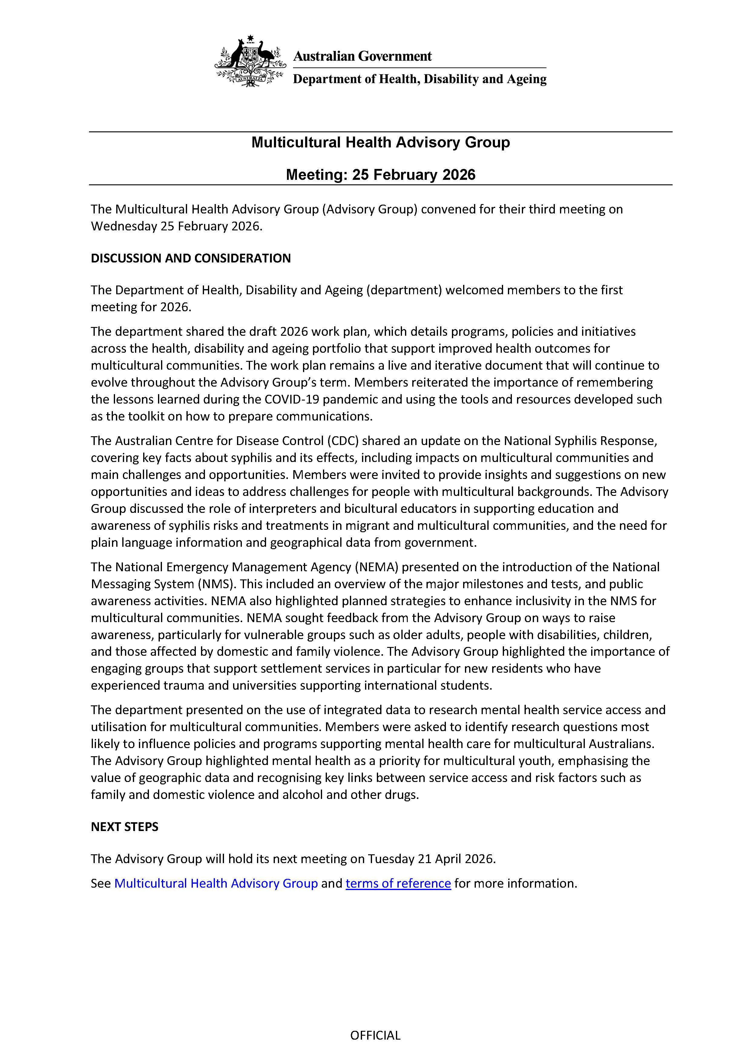 Corporate resources | Australian Government Department of Health ...