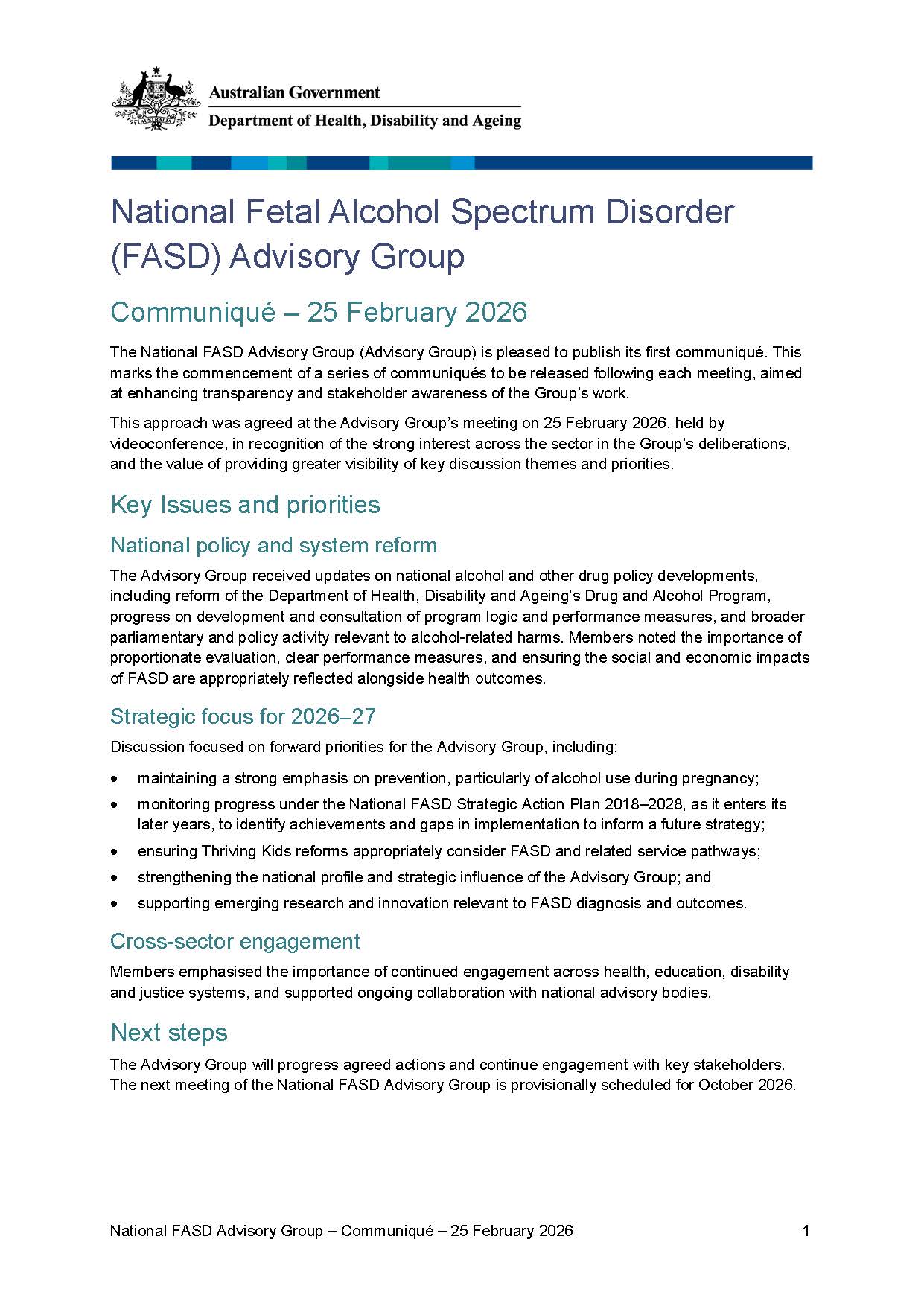 Alcohol | Australian Government Department of Health, Disability and Ageing