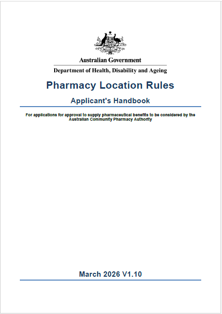 Pharmacy Location Rules – Applicant's handbook | Australian Government ...