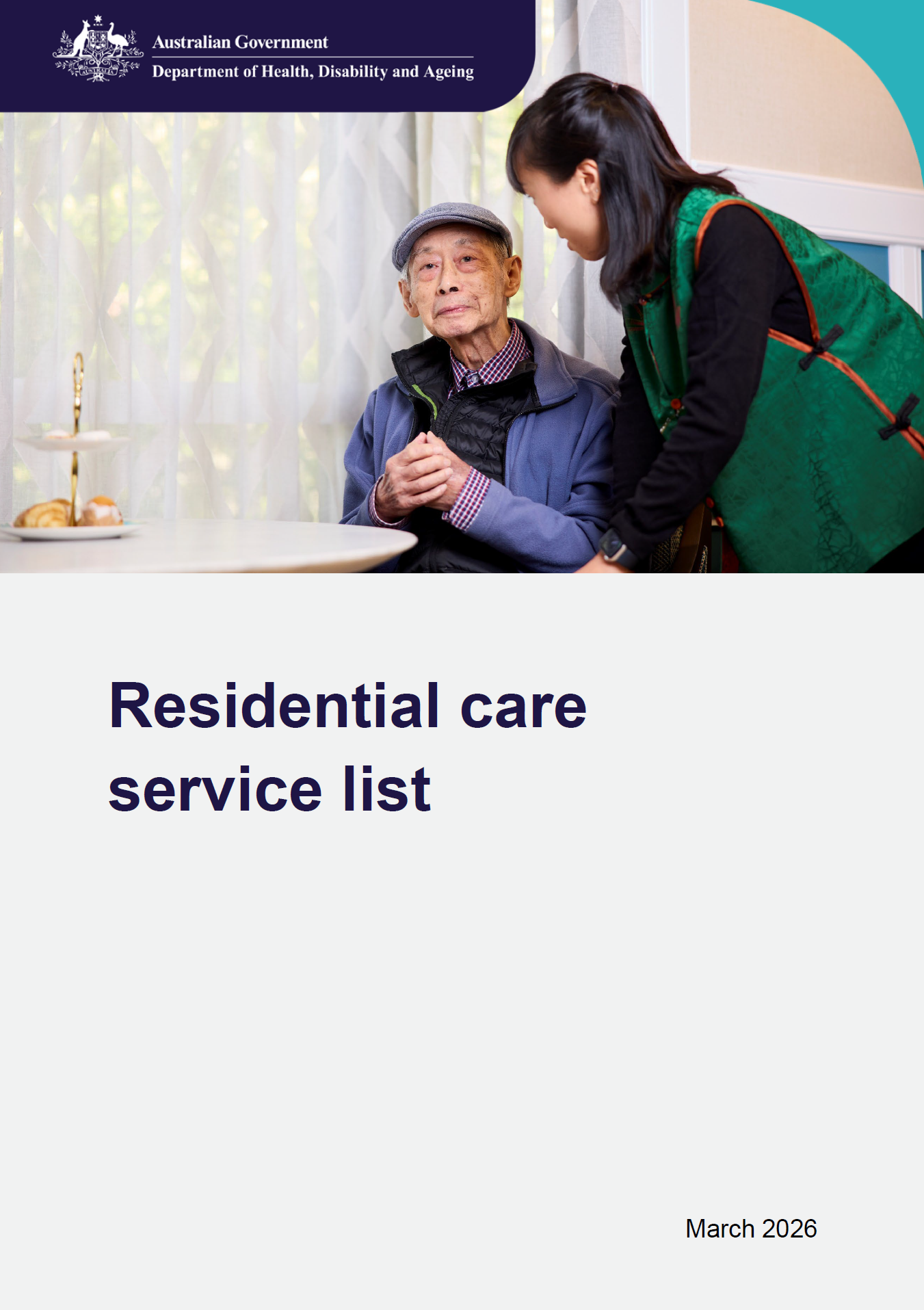 Residential Care Service List | Australian Government Department of ...