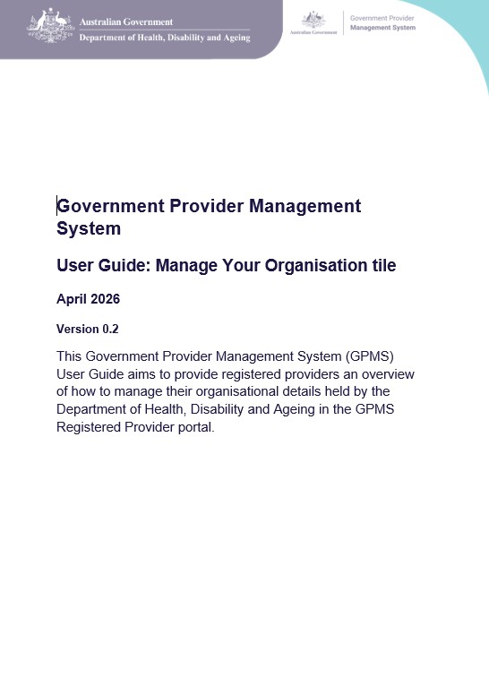 Government Provider Management System resources | Australian Government ...