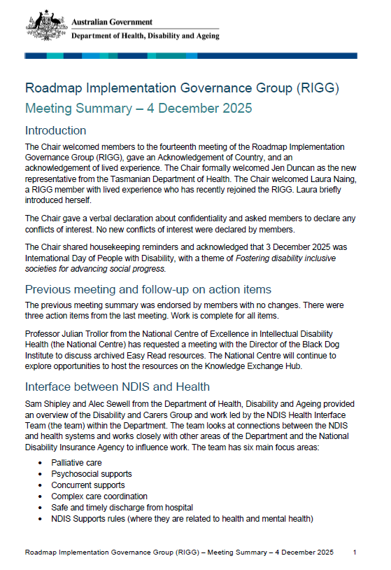 Disability and carer resources | Australian Government Department of ...