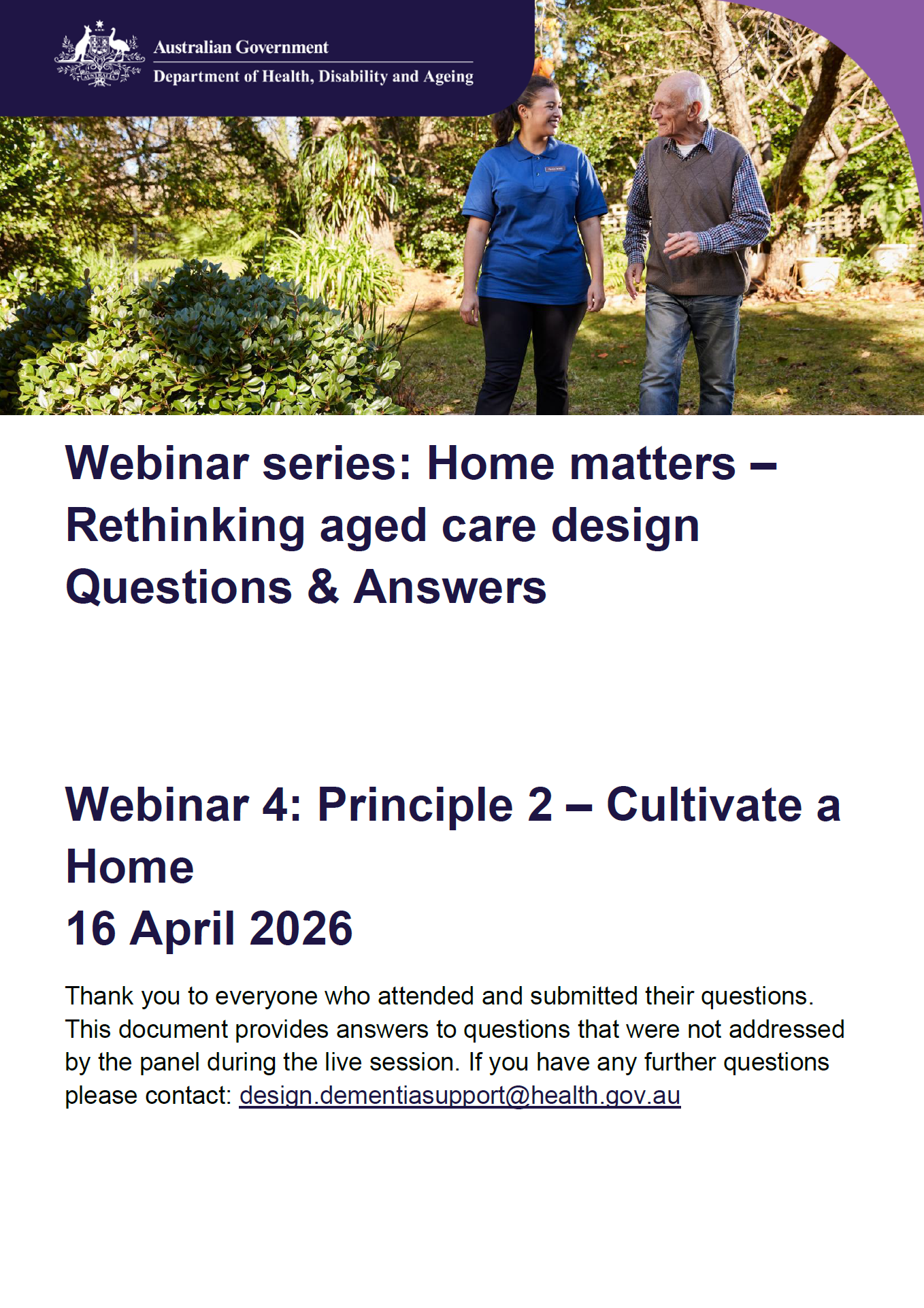 Aged care reforms and reviews | Australian Government Department of ...