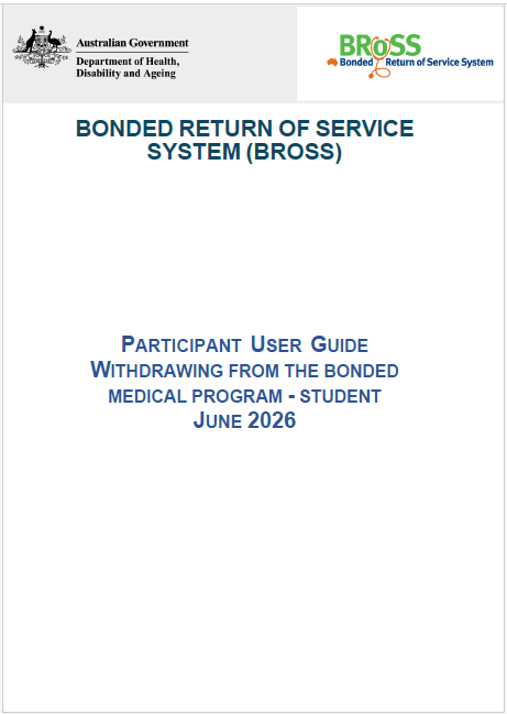BRoSS participant user guide – Withdrawing from the program – Student ...