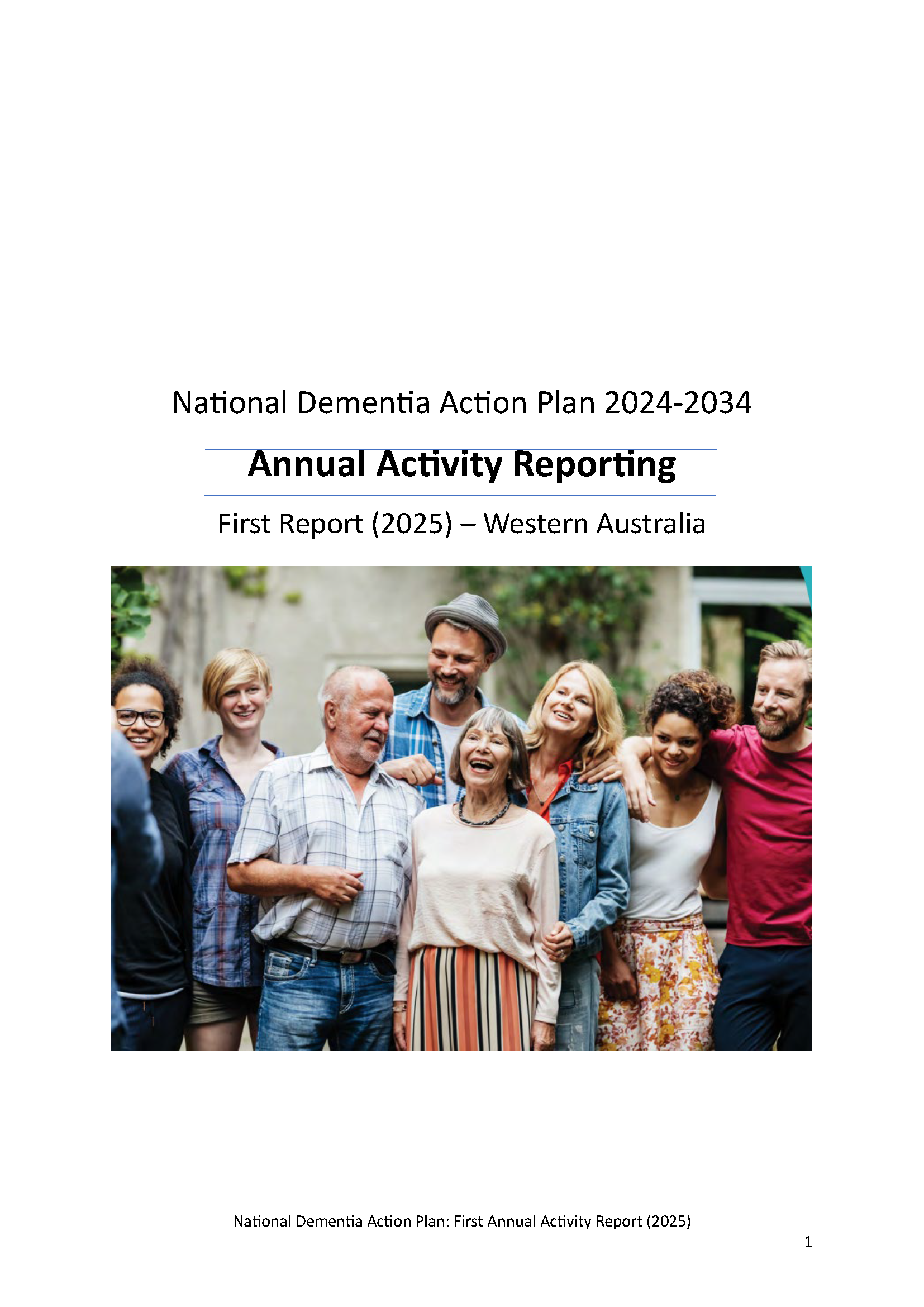 Western Australia – National Dementia Action Plan – Annual Activity ...