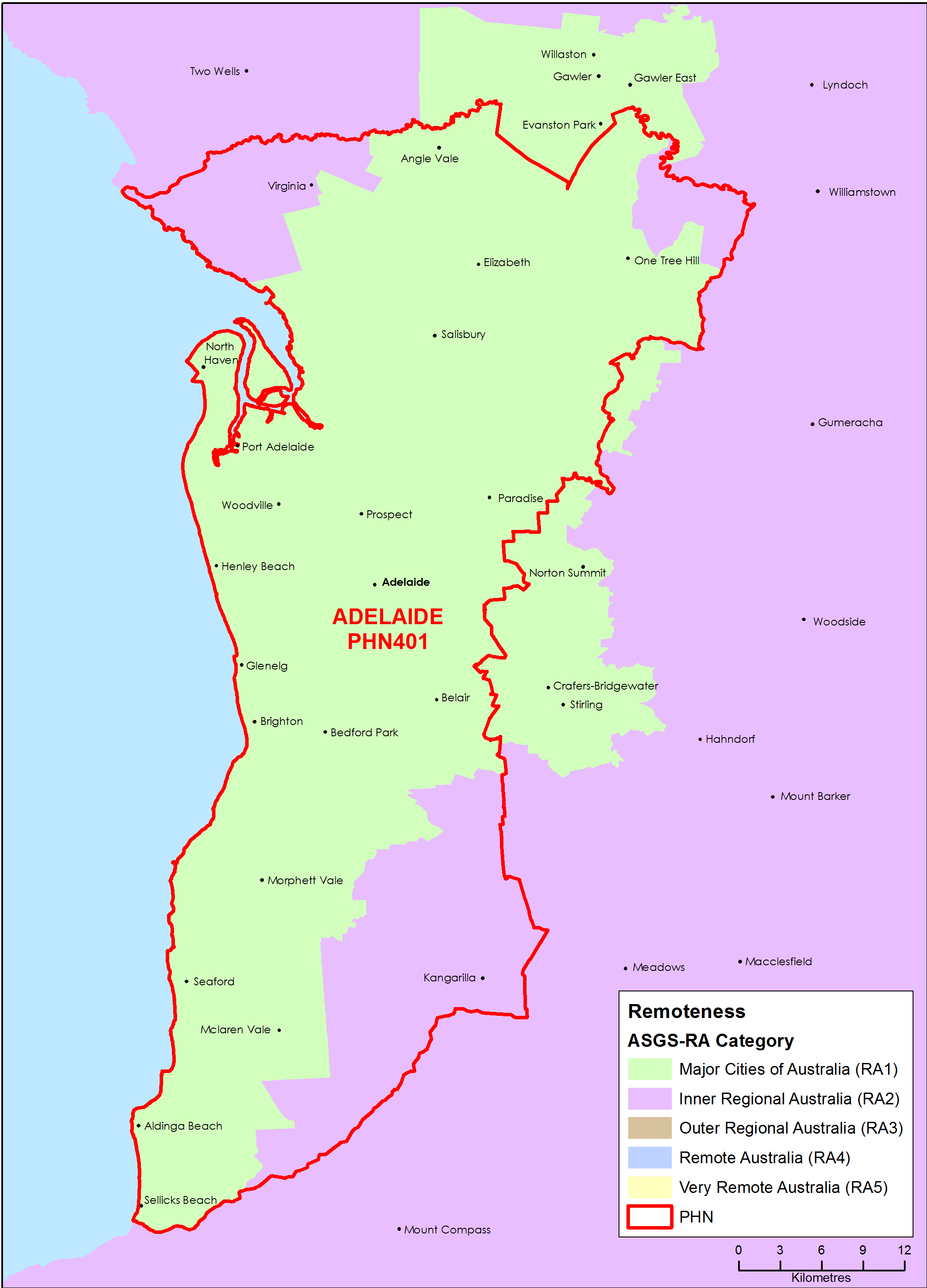 Adelaide SA Primary Health Network PHN Map Australian Statistical Adelaide SA Primary Health Network PHN Map Australian Statistical