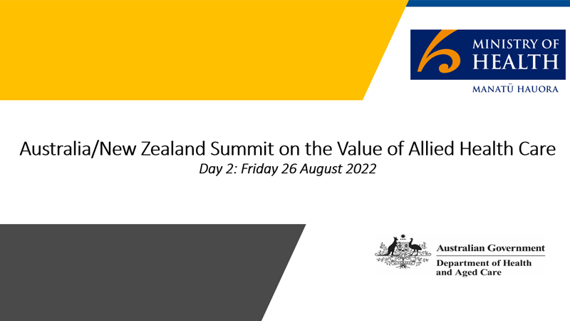 2022 Australia/New Zealand Allied Health Summit – Recording, Day 2 ...