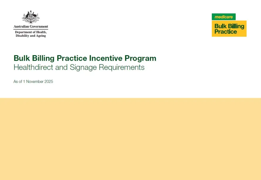 Bulk Billing Practice Incentive Program: healthdirect and signage ...