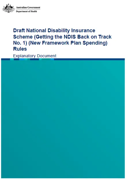 Explanatory document – New framework plan spending rules | Australian ...