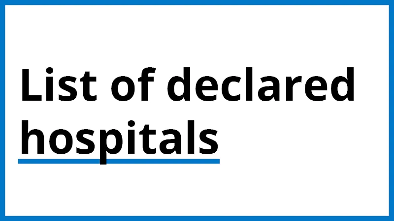 List of declared hospitals | Australian Government Department of Health ...