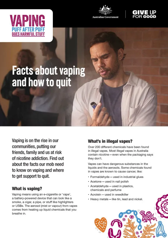Facts about vaping and how to quit fact sheet | Give up for good ...