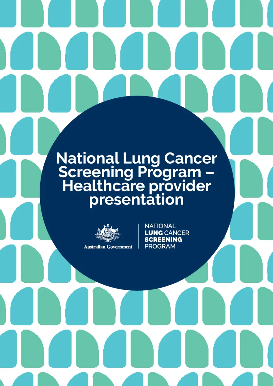 National Lung Cancer Screening Program – Healthcare provider ...