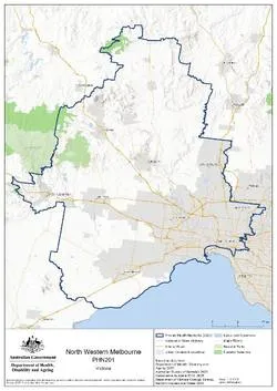 North Western Melbourne (Vic) Primary Health Network (PHN) map ...