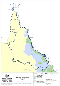 Northern Queensland Primary Health Network (PHN) map – Modified Monash ...