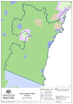 South Eastern New South Wales Primary Health Network (PHN) map ...