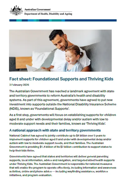 Thriving Kids – Fact sheet | Australian Government Department of Health ...