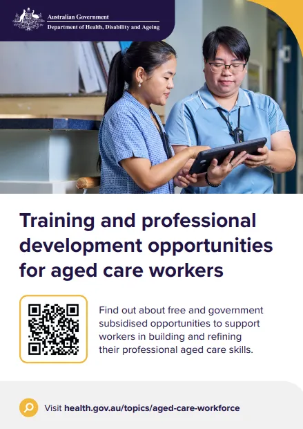 Training and professional development opportunities for aged care ...