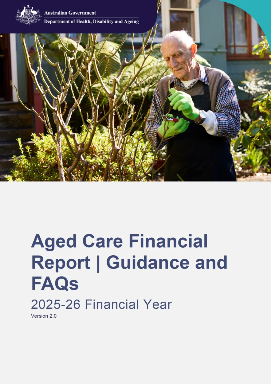 Aged Care Financial Report Guidance and FAQs 2025-26 | Australian ...