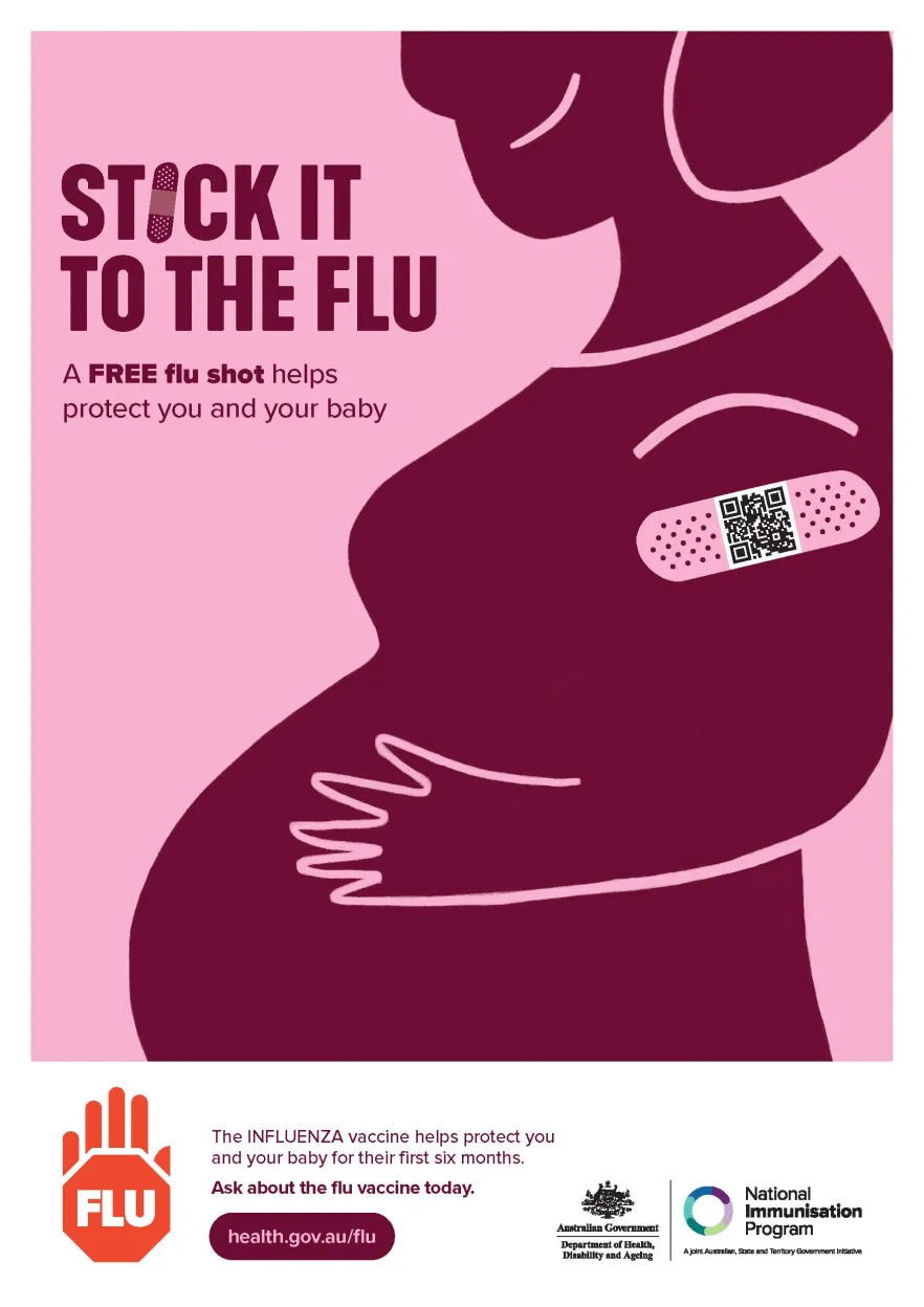 Stick it to the Flu – Maternal poster | Influenza vaccination in ...