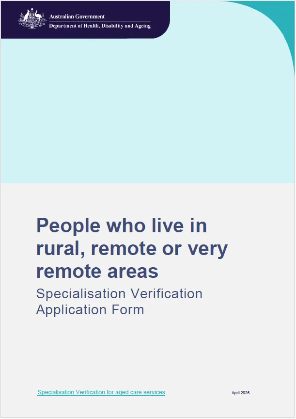 People who live in rural, remote or very remote areas – Specialisation ...