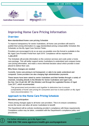 Home Care Packages Program resources | Australian Government Department ...