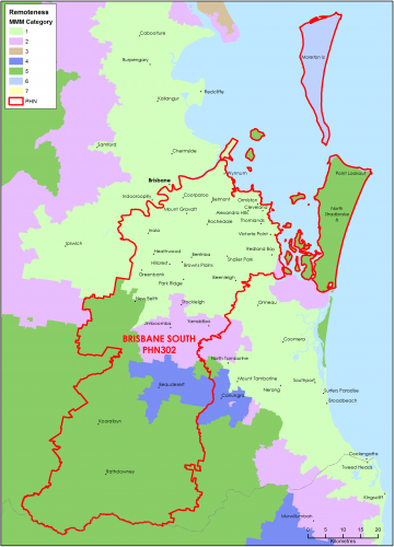Brisbane South (Qld) Primary Health Network (PHN) map – Modified Monash ... Brisbane South (Qld) Primary Health Network (PHN) map – Modified Monash ...
