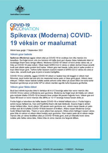 COVID-19 vaccination – Spikevax (Moderna) COVID-19 véksin or maalumat ...